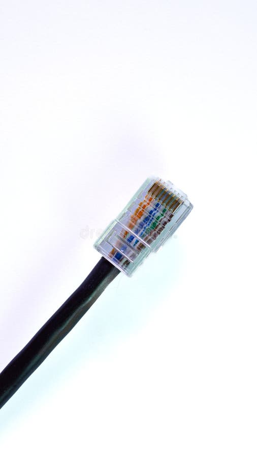 Data Network Cable, LAN Cable, White Background, Macro Photography ...