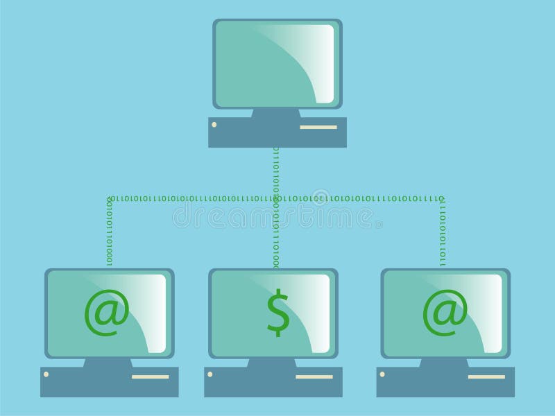 Data network computers stock vector. Illustration of computer - 14005324