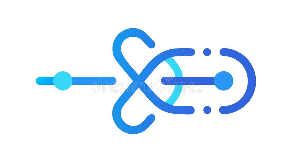 Data Network Connection Interlink Outline Icon, Vector Design ...