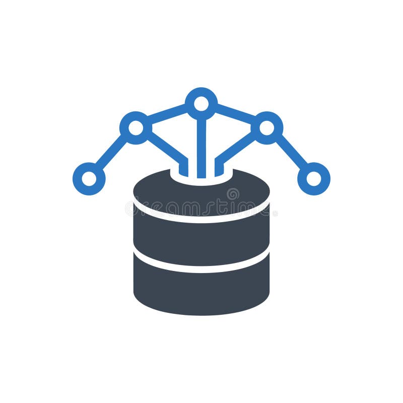 Data Network Icon stock illustration. Illustration of database - 350466600