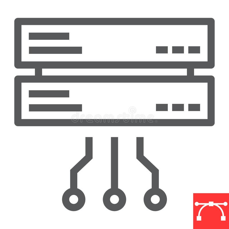 Data Center Line Icon, Data and Analytics Stock Vector - Illustration ... Data Center Line Icon, Data and Analytics Stock Vector - Illustration ...