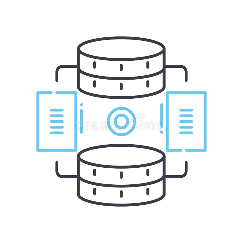 Data Network Line Icon, Outline Symbol, Vector Illustration, Concept ...