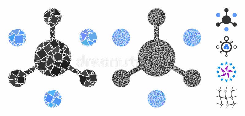 Data Network Mosaic Icon of Inequal Items Stock Vector - Illustration ...