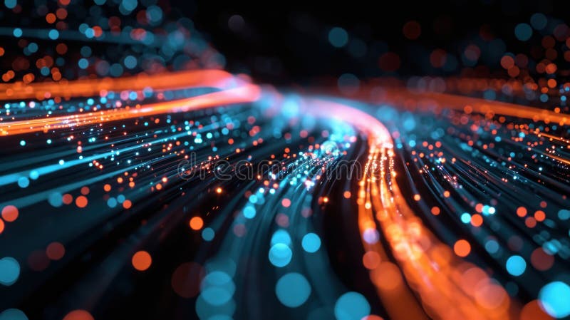 Data Network Speed Flow Closeup Stock Illustration - Illustration of ...