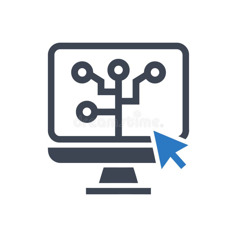 Data Network Visualization Icon Stock Vector - Illustration of icon ...