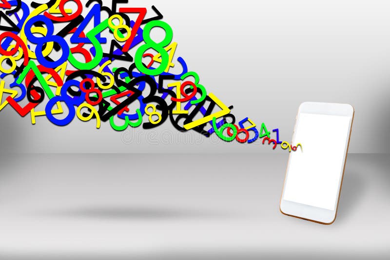 Data Networking Connection Concept, Mobile Phone and More Number Stock ...