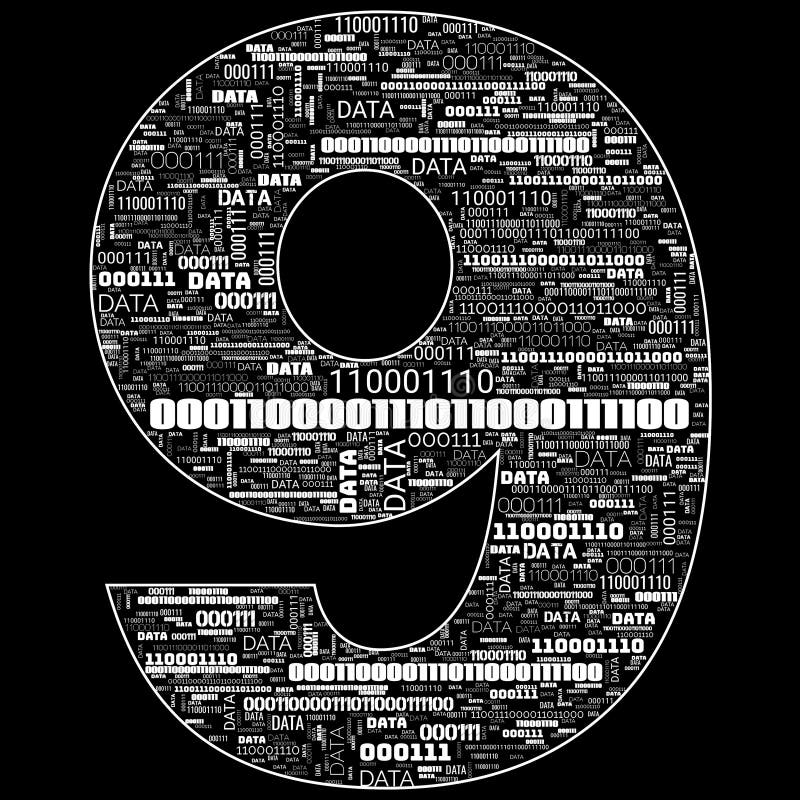 Data Numbers 1 2 3 4 5 6 7 8 9 0 Pure White Background Stock ...