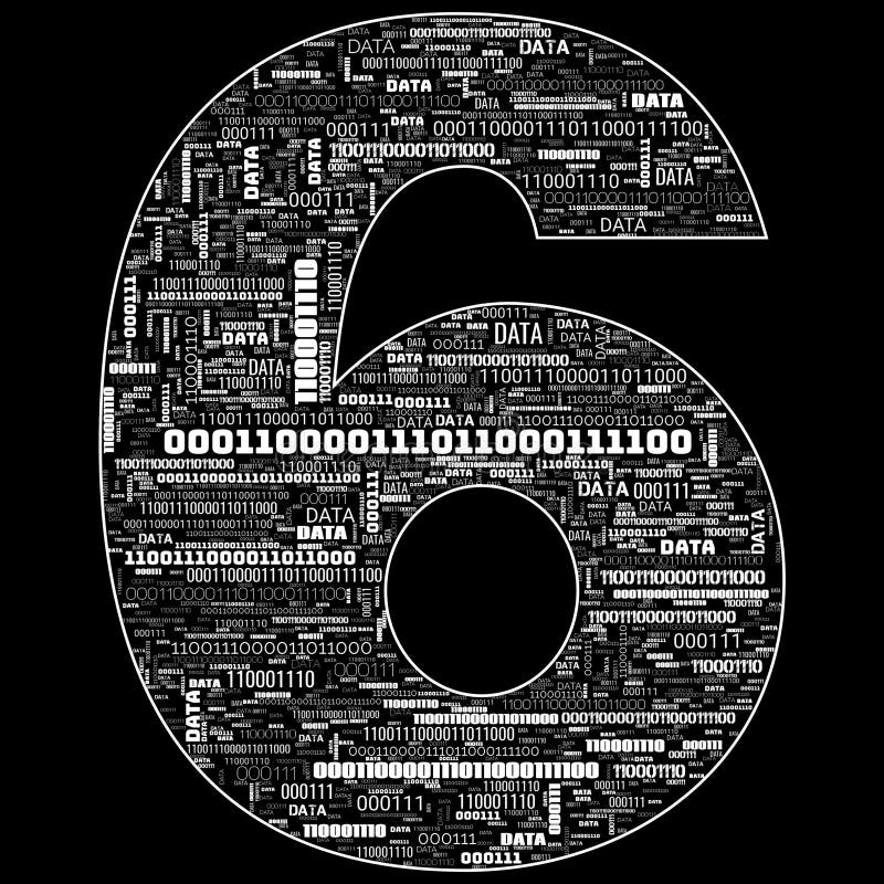 Data Numbers 1 2 3 4 5 6 7 8 9 0 Pitch Black Background Stock ...
