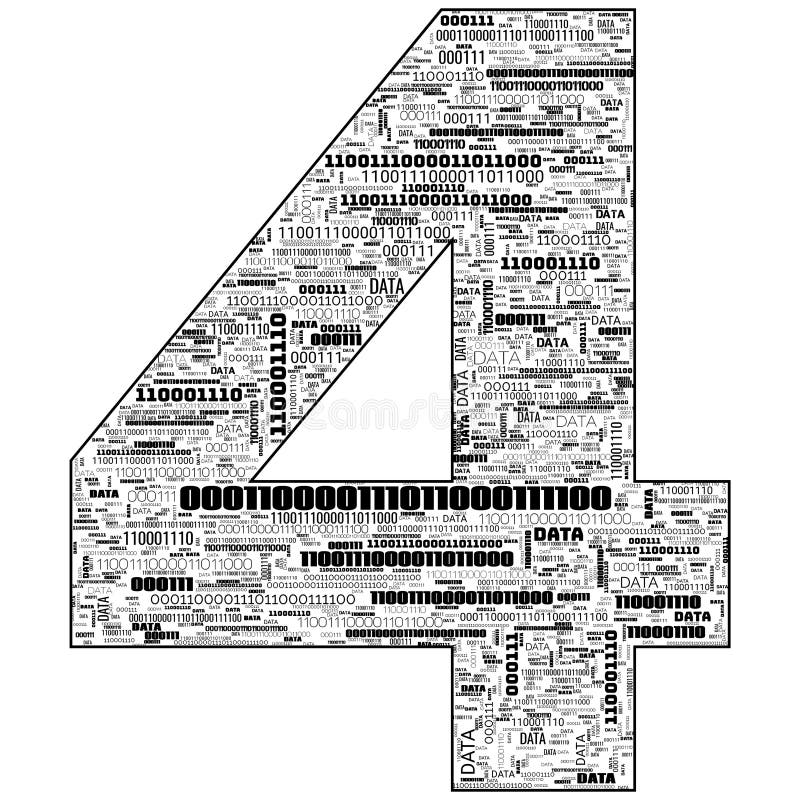 Data Numbers 1 2 3 4 5 6 7 8 9 0 Pure White Background Stock ...