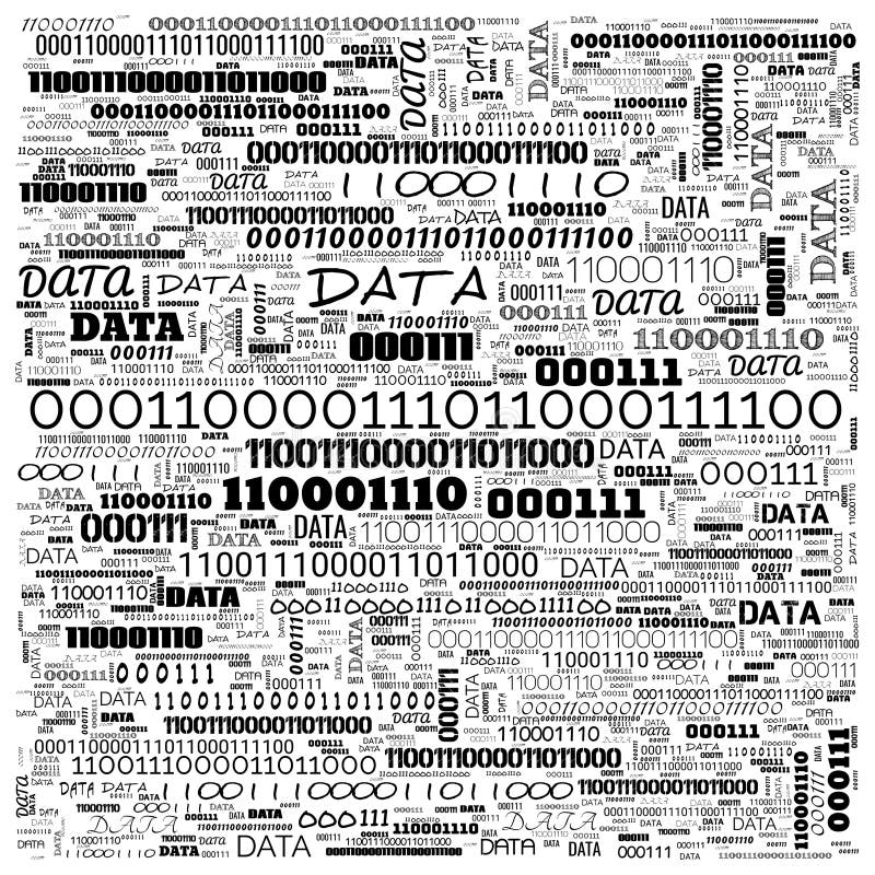 Data 000111000 Numbers in Shapes Background Stock Illustration ...