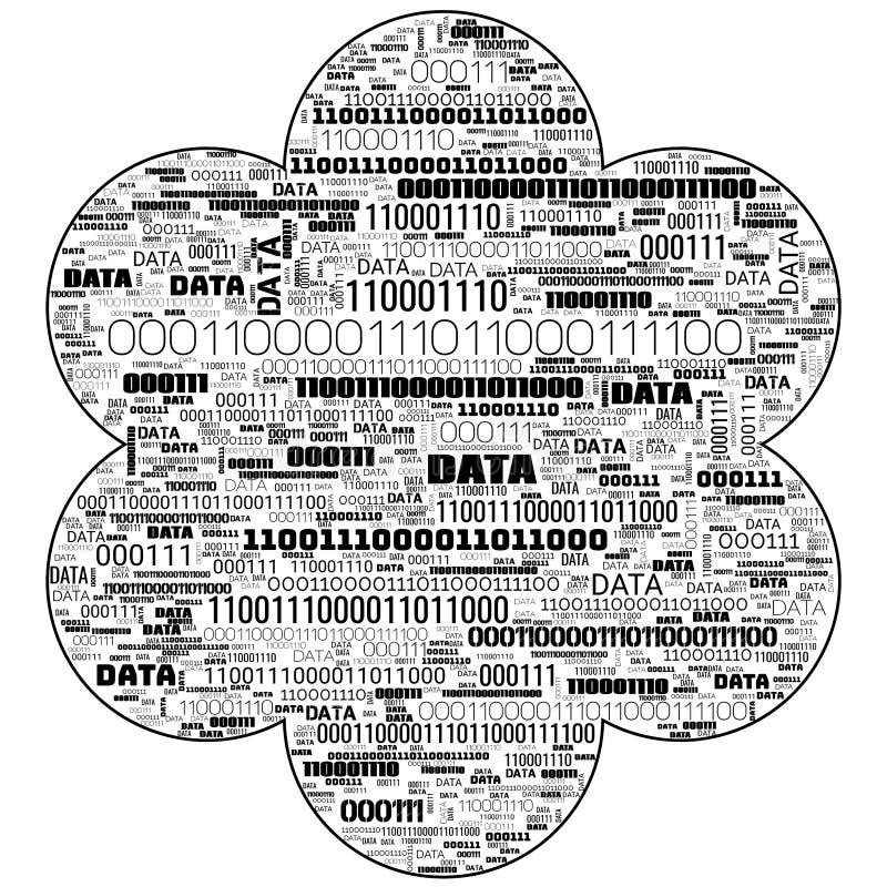 Data 000111000 Numbers in Shapes Background Stock Illustration ...