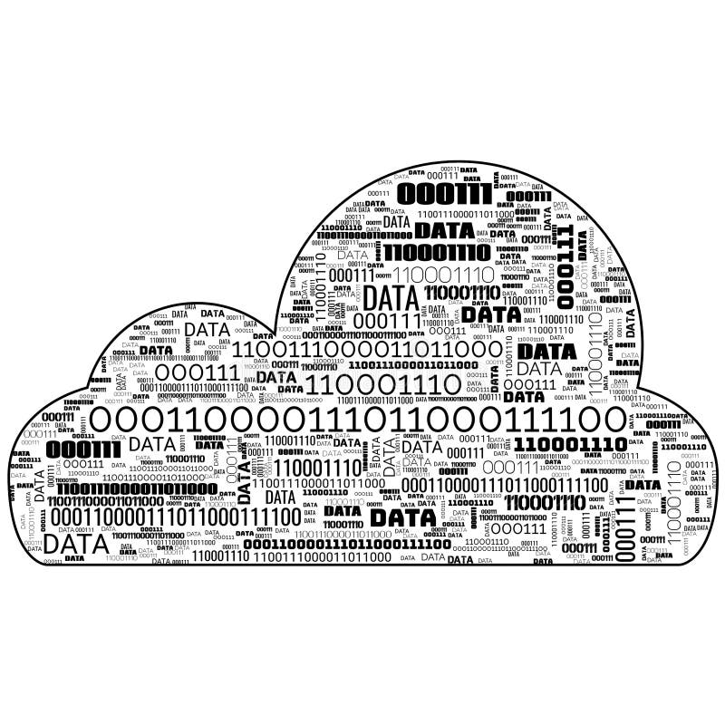 Data 000111000 Numbers in Shapes Background Stock Illustration ...