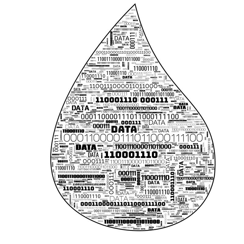 Data 000111000 Numbers in Shapes Background Stock Illustration ...