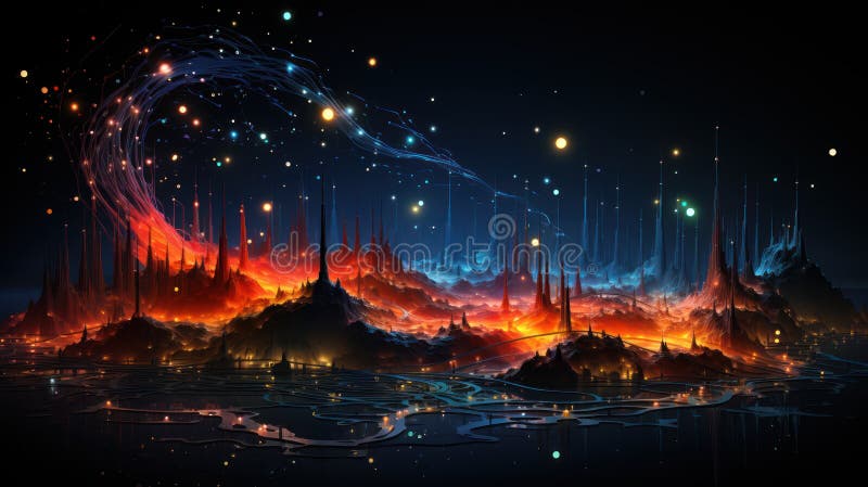 Data Ocean. Created with Generative AI Stock Illustration ...