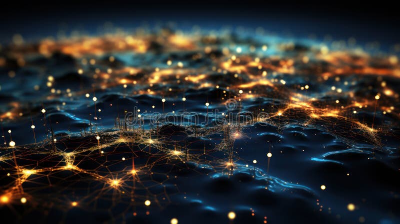 Data Odyssey: the Techno-Future Unveiled Stock Illustration ...