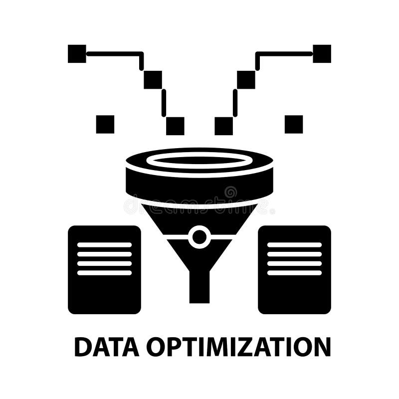 Optimization Icon, Black Vector Sign with Editable Strokes, Concept ...