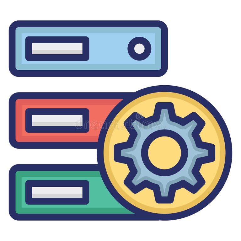 Data Optimization Isolated Vector Icon Easily Edit or Modify Stock ...