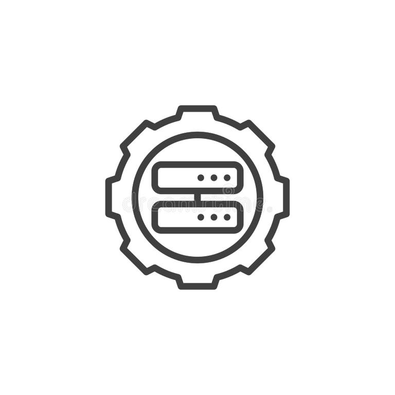 Data Optimization Line Icon Stock Vector - Illustration of process ...