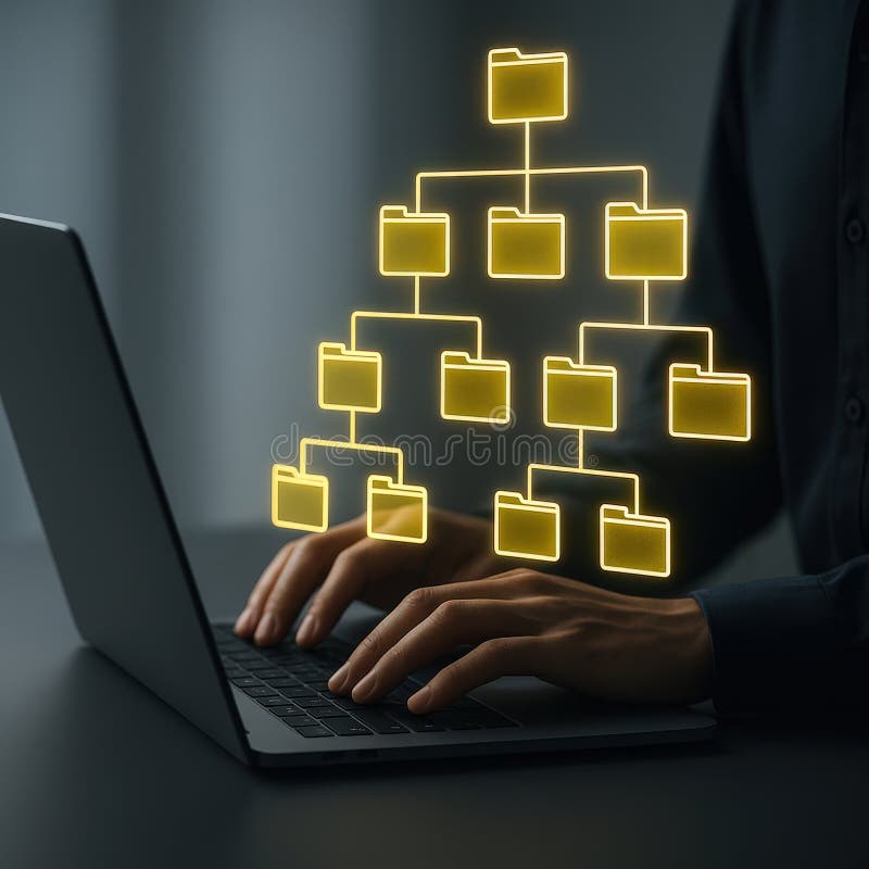 Data Organization and Folder Structure Management Concept Stock Photo ...