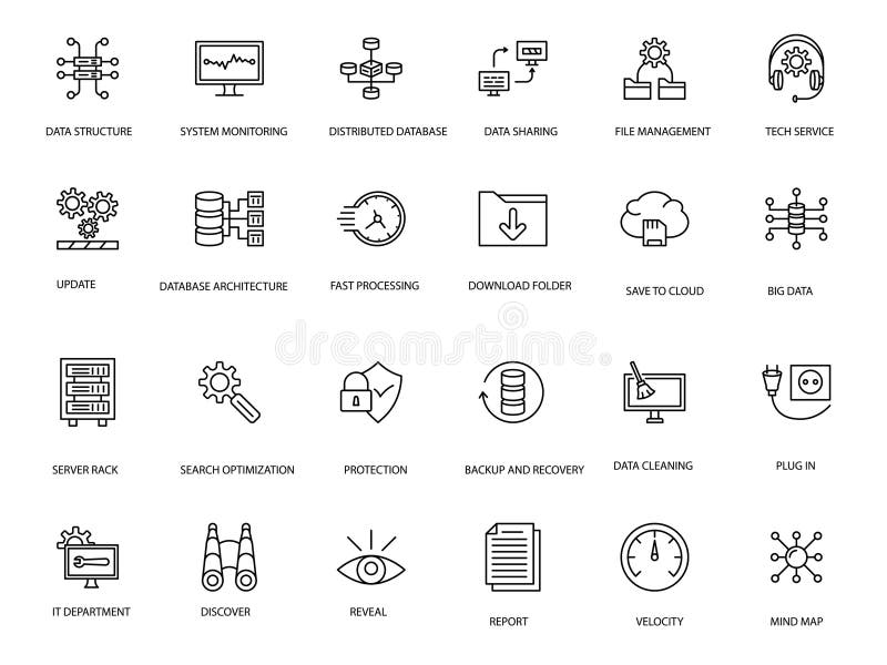 Data Organization Platform Line Icons Collection. Categorization ... Data Organization Platform Line Icons Collection. Categorization ...