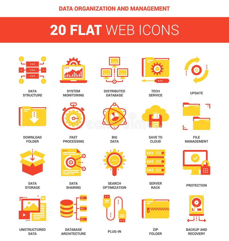 Data Organization and Management Stock Vector - Illustration of chart ...