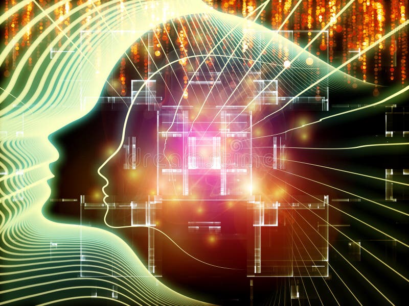 Data over Mind stock illustration. Illustration of background - 197328139