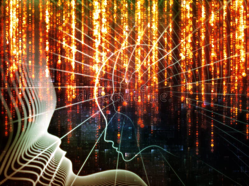 Data over Mind stock illustration. Illustration of light - 197970467