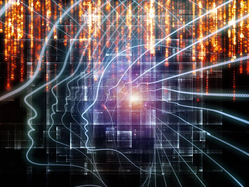 Data over Mind stock illustration. Illustration of bright - 199898463