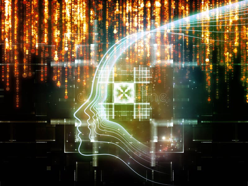 Data over Mind stock illustration. Illustration of information - 213202921