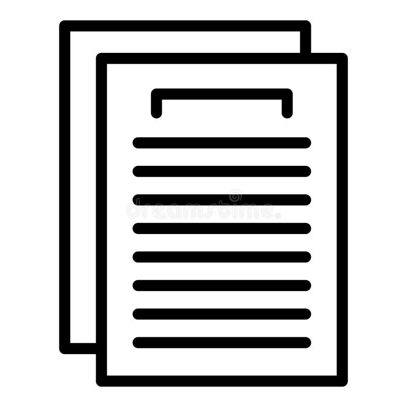 Data Paper Icon Outline Vector. Study Case Stock Vector - Illustration ...