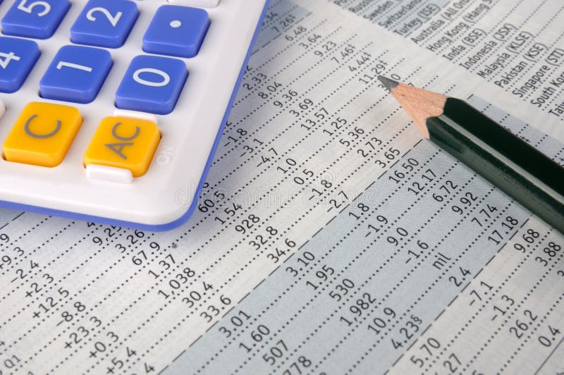 Data Paper, Pencil and Calculator Stock Image - Image of number ...