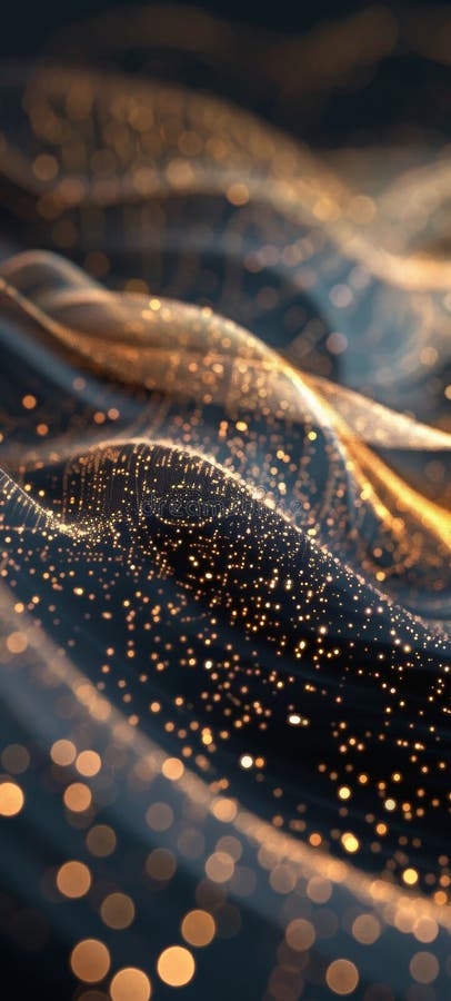 Data Particles Forming Intricate Patterns Stock Illustration ...