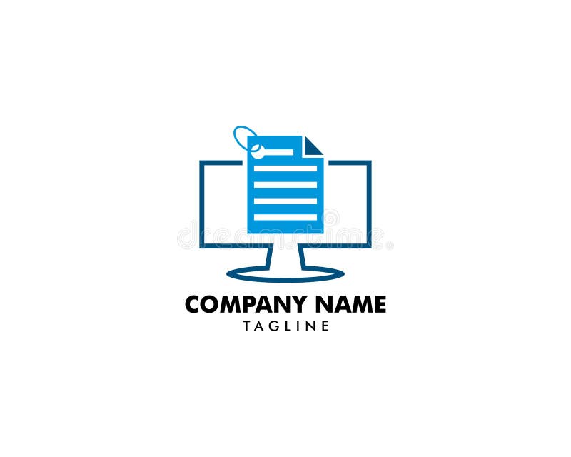 Data PC Computer Logo Design Template Stock Vector - Illustration of ...