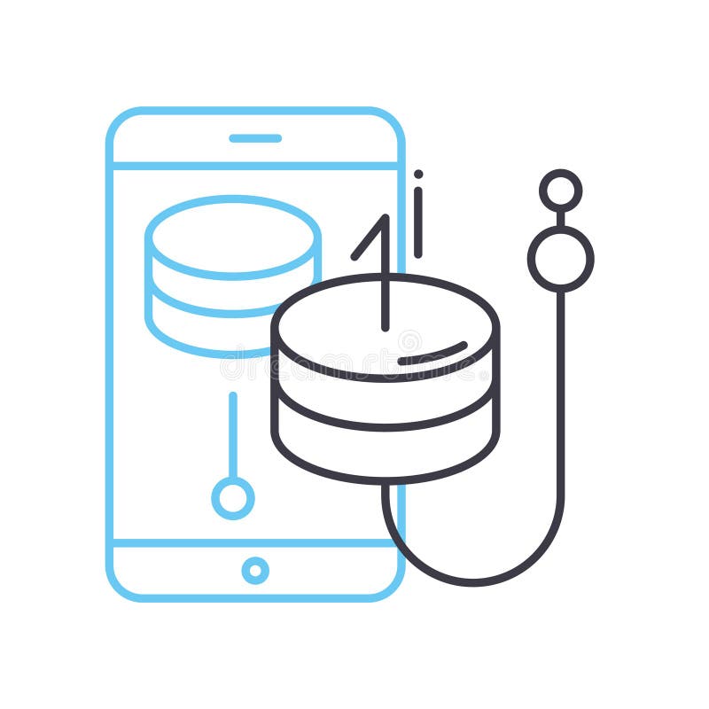 Data Phishing Line Icon, Outline Symbol, Vector Illustration, Concept ... Data Phishing Line Icon, Outline Symbol, Vector Illustration, Concept ...