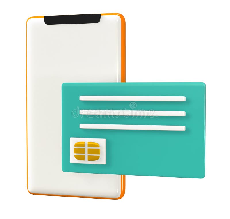 Data and Phone 3d Icon Transparent Illustration Stock Image ...