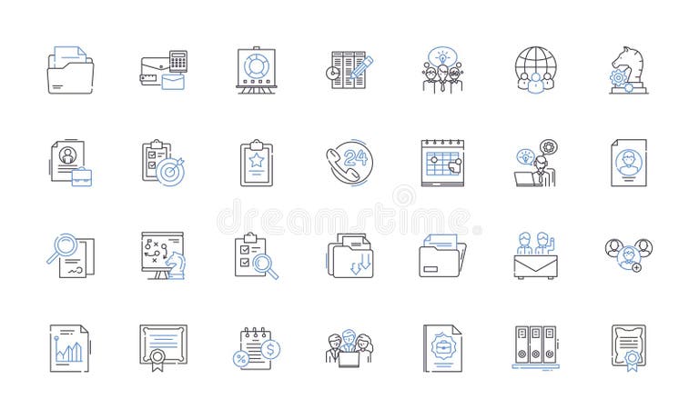 Data Pipeline Line Icons Collection. Integration, Extraction ...