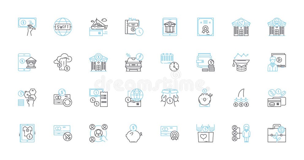 Data Planning Linear Icons Set. Strategy, Analytics, Modeling ...