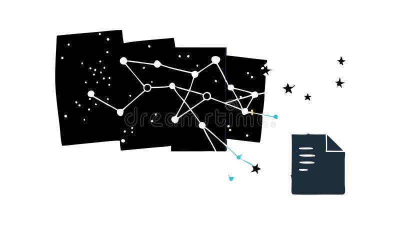Data Points Network, Complex Information Structure, Vector Design ...