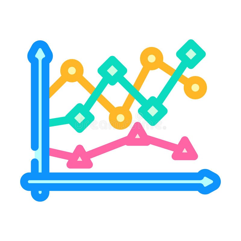 Data Points Plot Machine Learning Color Icon Vector Illustration Stock ...