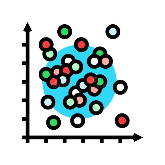 Data Points Plot Machine Learning Color Icon Vector Illustration Stock ...