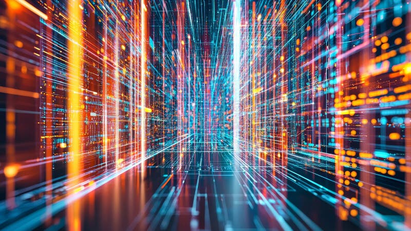 Data Points Representing Historical Financial Data on a 3D Financial ...