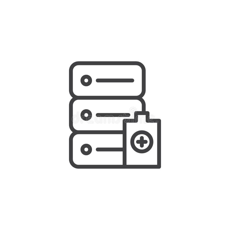 Data power line icon stock vector. Illustration of graphics - 144245327