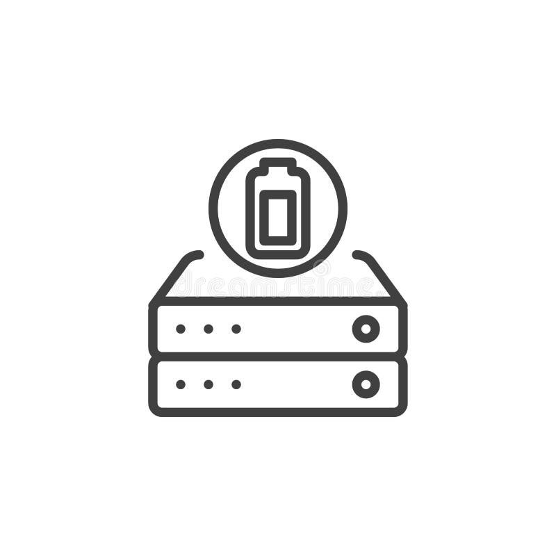 Data power line icon stock vector. Illustration of datacenter - 231428259