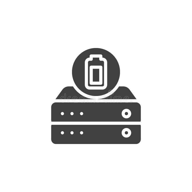 Data power vector icon stock vector. Illustration of datacenter - 231509220