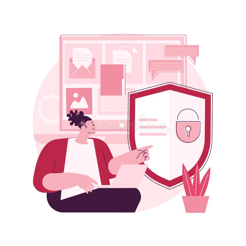 Data Privacy Abstract Concept Vector Illustration. Stock Vector ...