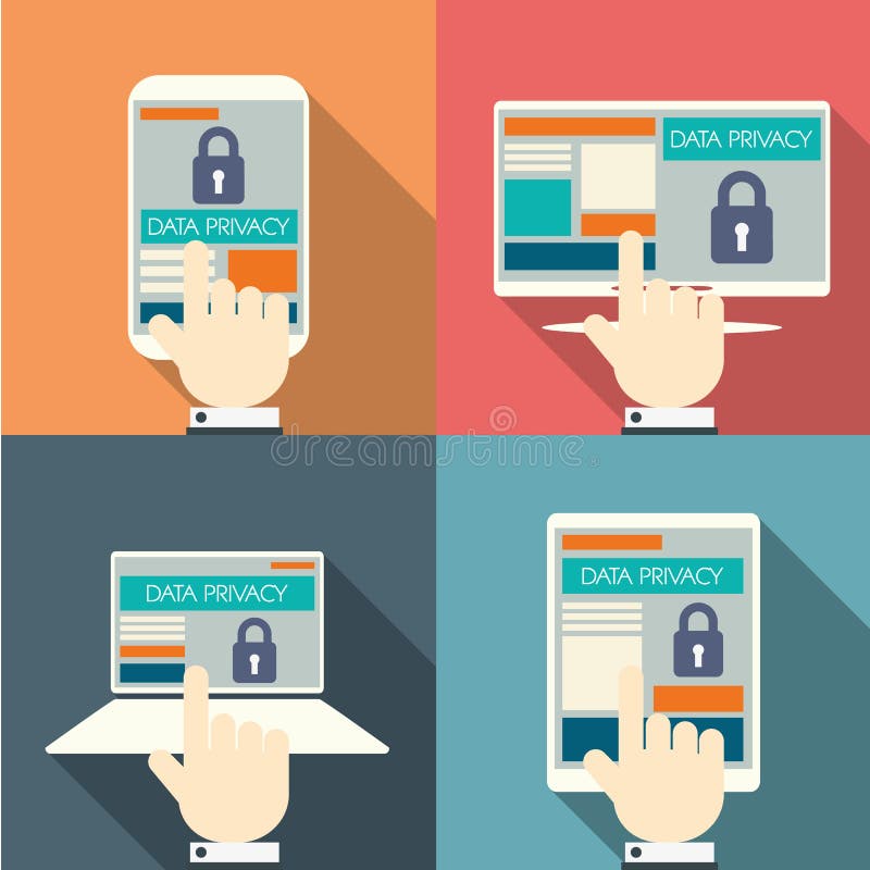 Data Privacy in Cloud Computing Technology with Stock Vector ...