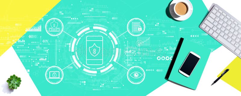 Data Privacy Concept with Computer Keyboard and Office Items Stock ...