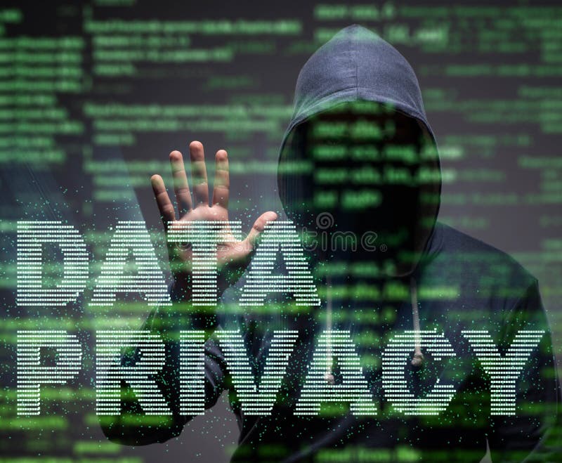 Data Privacy Concept with Hacker Stealing Personal Information Stock ...