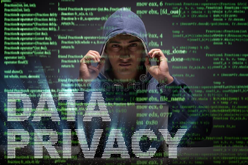The Data Privacy Concept with Hacker Stealing Personal Information ...