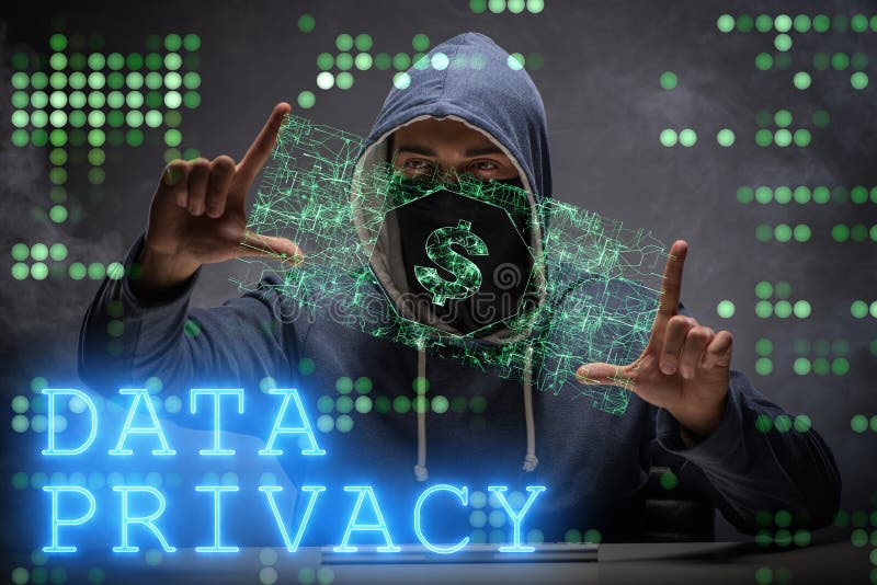 The Data Privacy Concept with Hacker Stealing Personal Information ...
